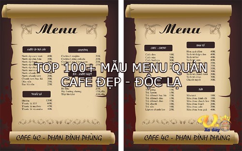 Top 100+ mẫu menu quán cafe đẹp, mới lạ gây ấn tượng ngay lần đầu tiên