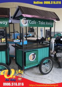Xe cafe take away 1M2x60x1M95 - VUA XE ĐẨY BÁN HÀNG
