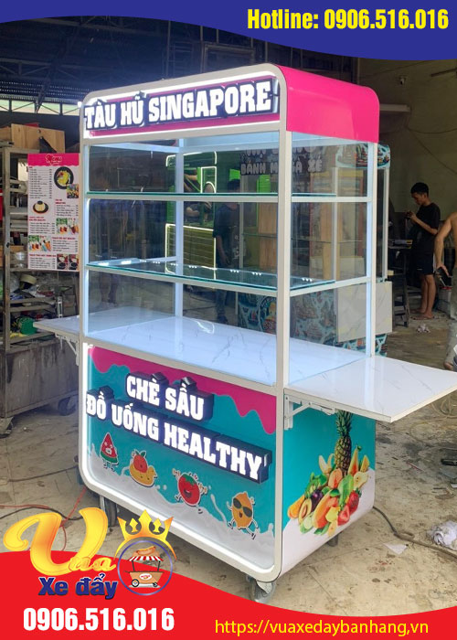 Tủ bán chè 1M2x60x1M95 - VUA XE ĐẨY BÁN HÀNG