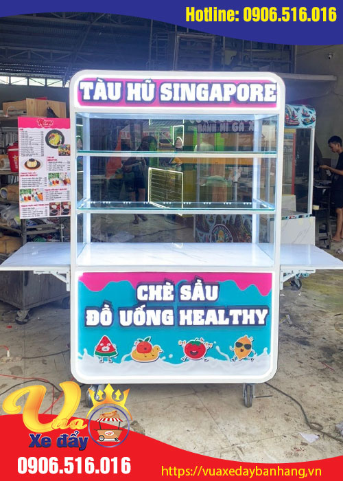 Tủ bán chè 1M2x60x1M95 - VUA XE ĐẨY BÁN HÀNG